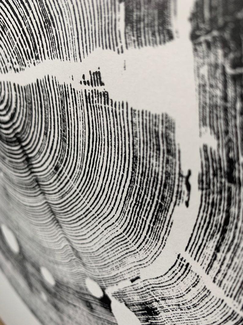 Wood Art Tree Ring Print Handmade | Etsy