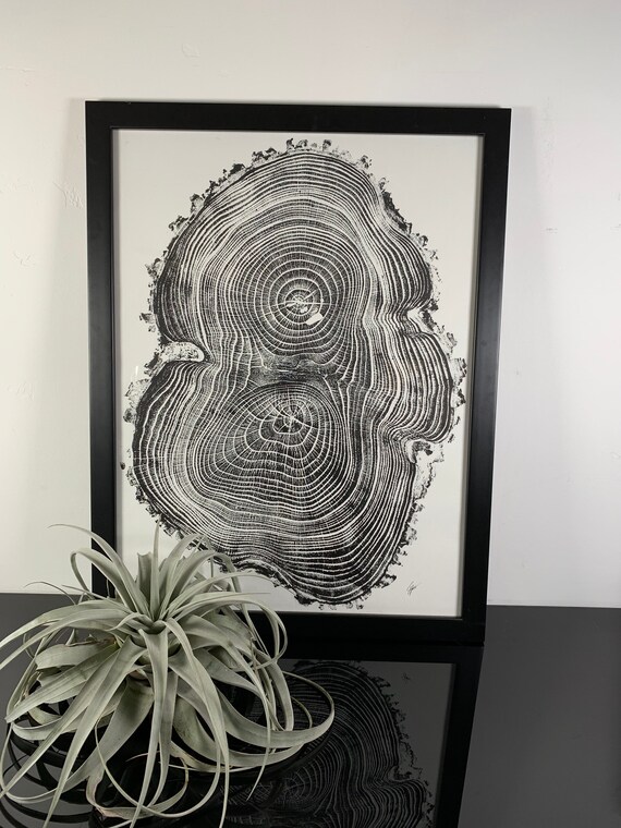 Ash Wood Tree Ring Wall Art Handmade Original Signed Piece. | Etsy