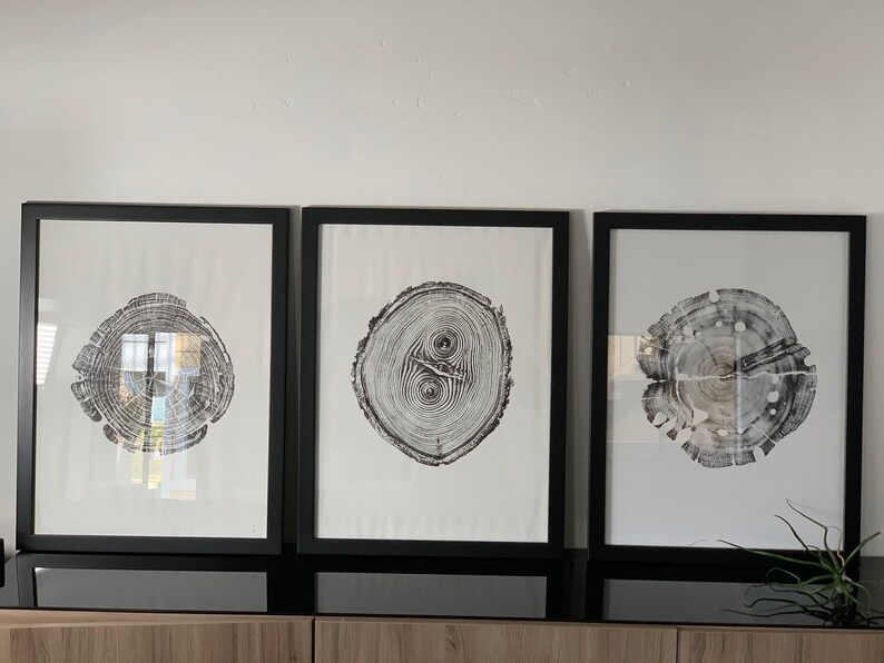 Wood Art Tree Ring Print Handmade | Etsy