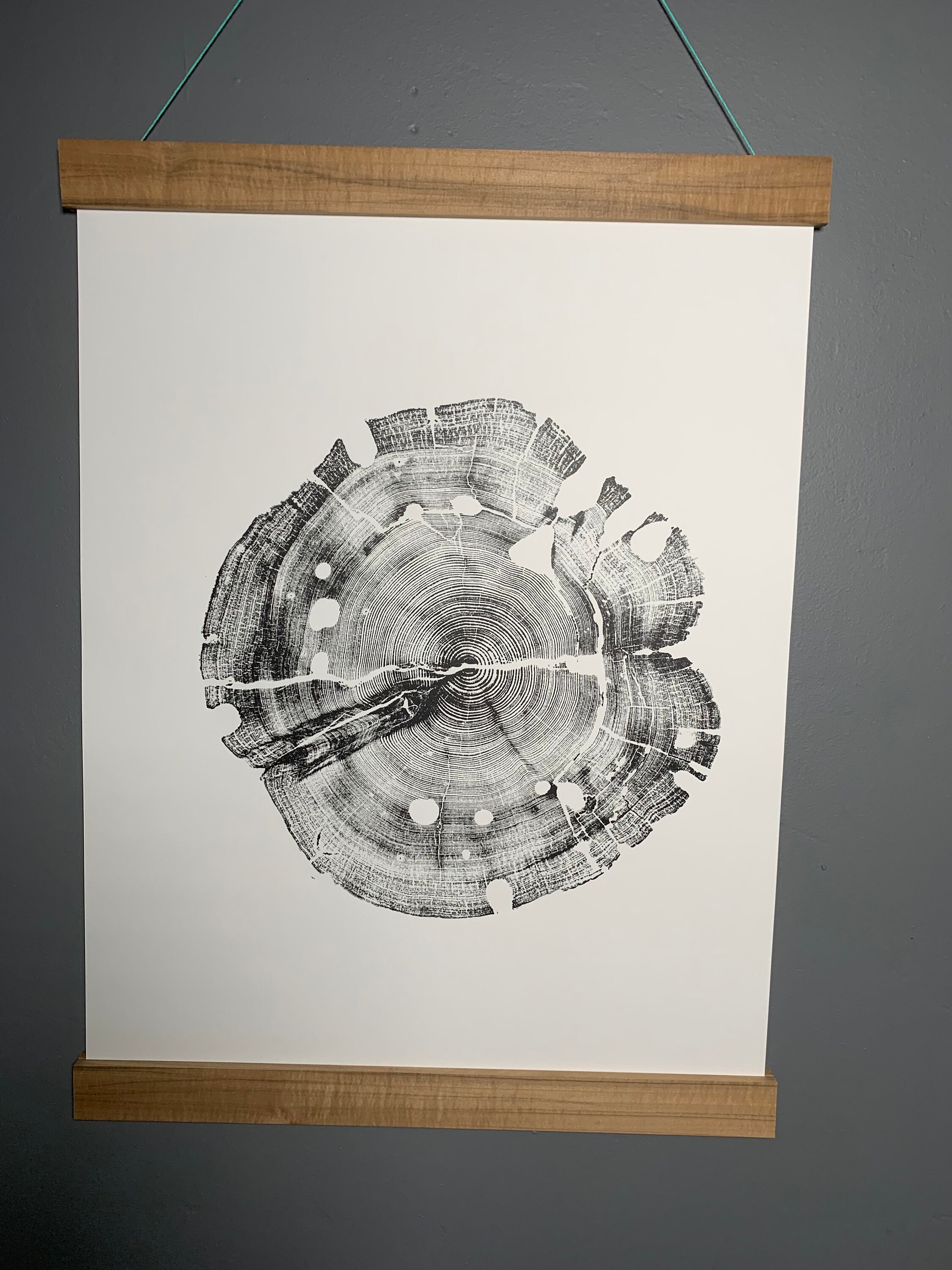 Wood Art Tree Ring Print Handmade - Etsy