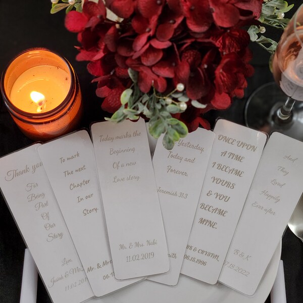Wedding Bookmark - Etsy