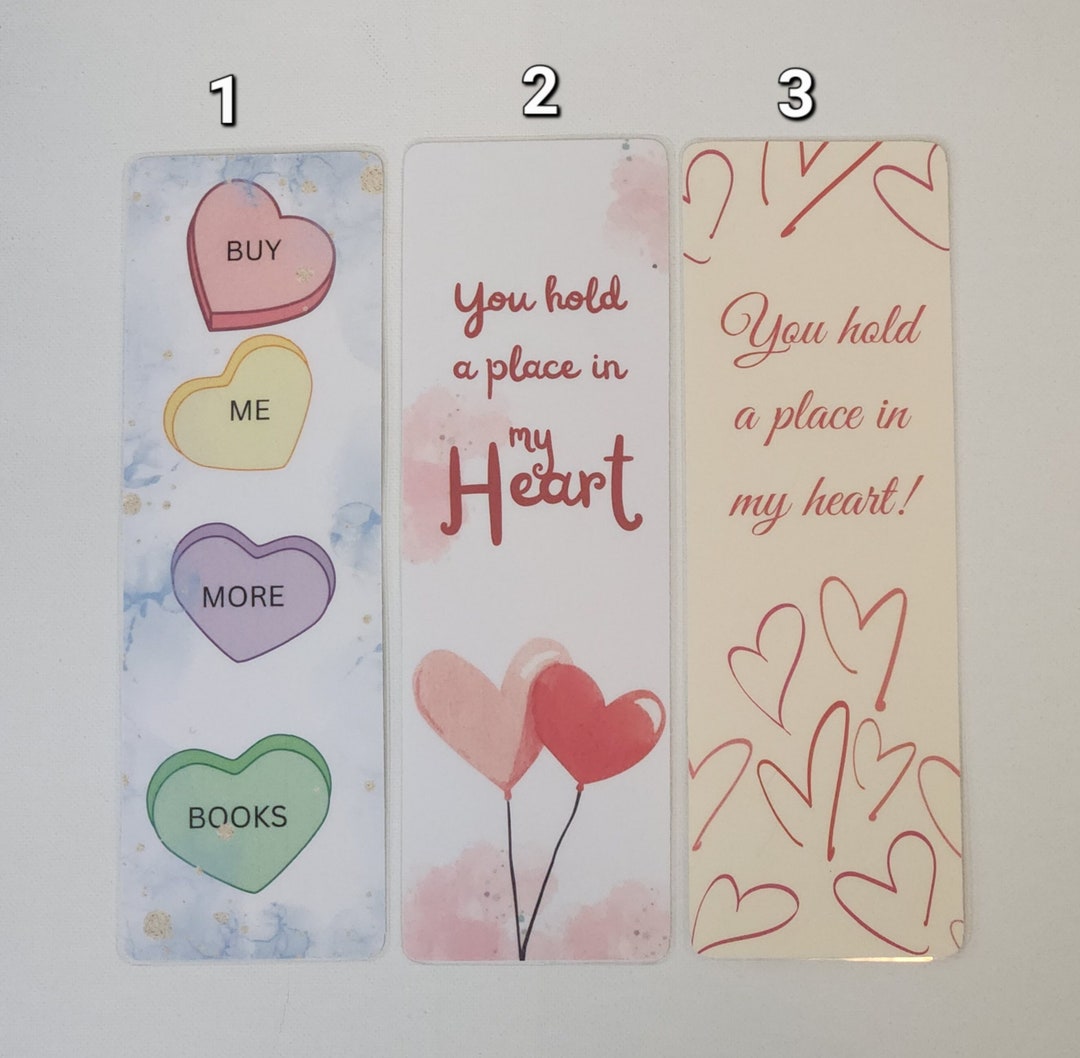 Valentines Day Bookmarks Gift for Book Lovers Double-sided Valentines ...