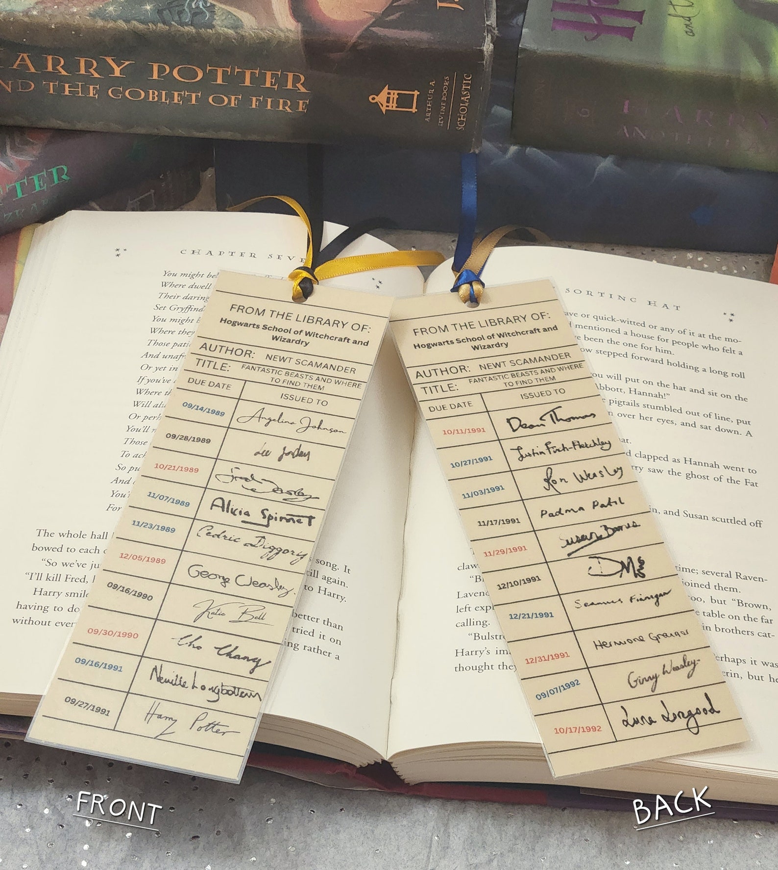 HP Bookmarks Hogwarts Library Bookmark Wizard Gift Book - Etsy