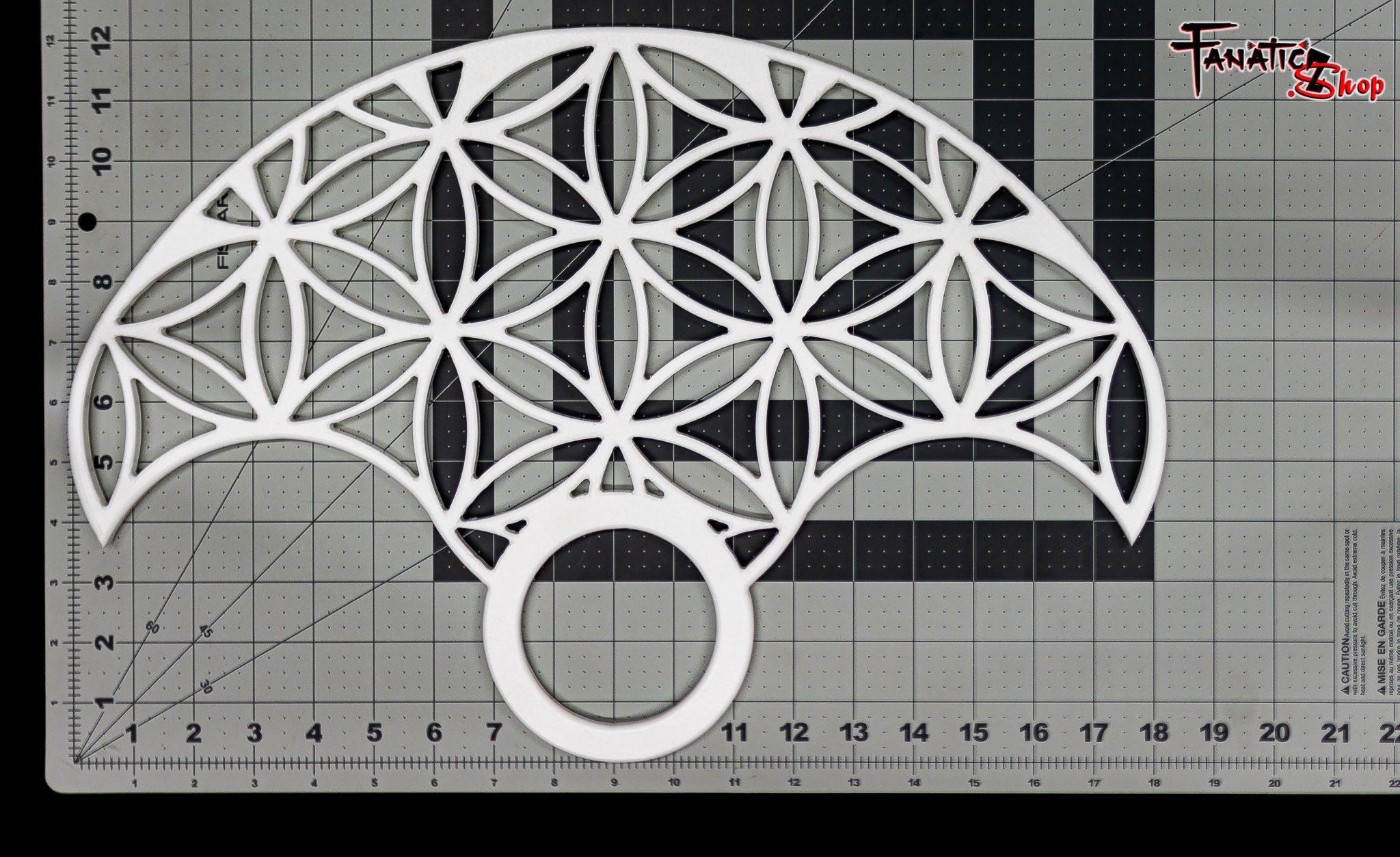 Flower of Life - 3.25" Russian Grip Custom Flow Fans , Practice Fans ...