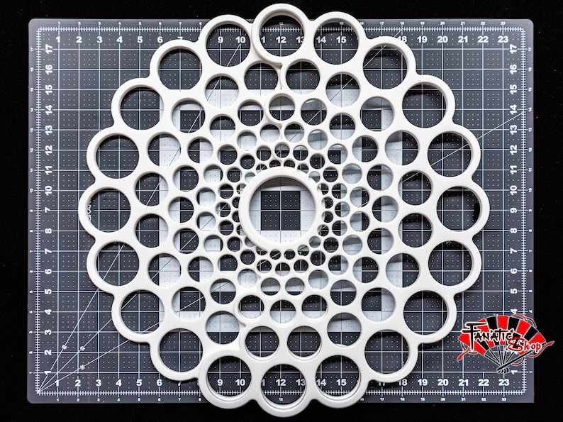 Bubbles - 3.25" Russian Grip Custom Flow Fans , Practice Fans, Day Fans ...