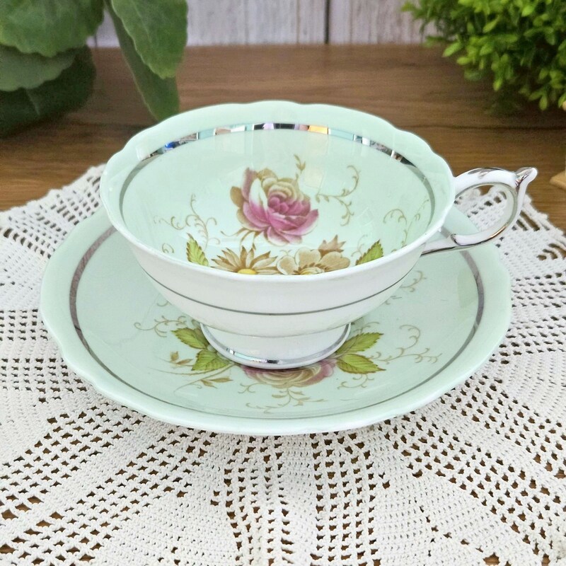 Green Teacup - Etsy