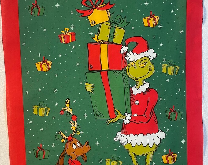 Grinch™ Fabric Panel, Robert Kaufman, Grinch™ Holiday, Christmas Panel ...