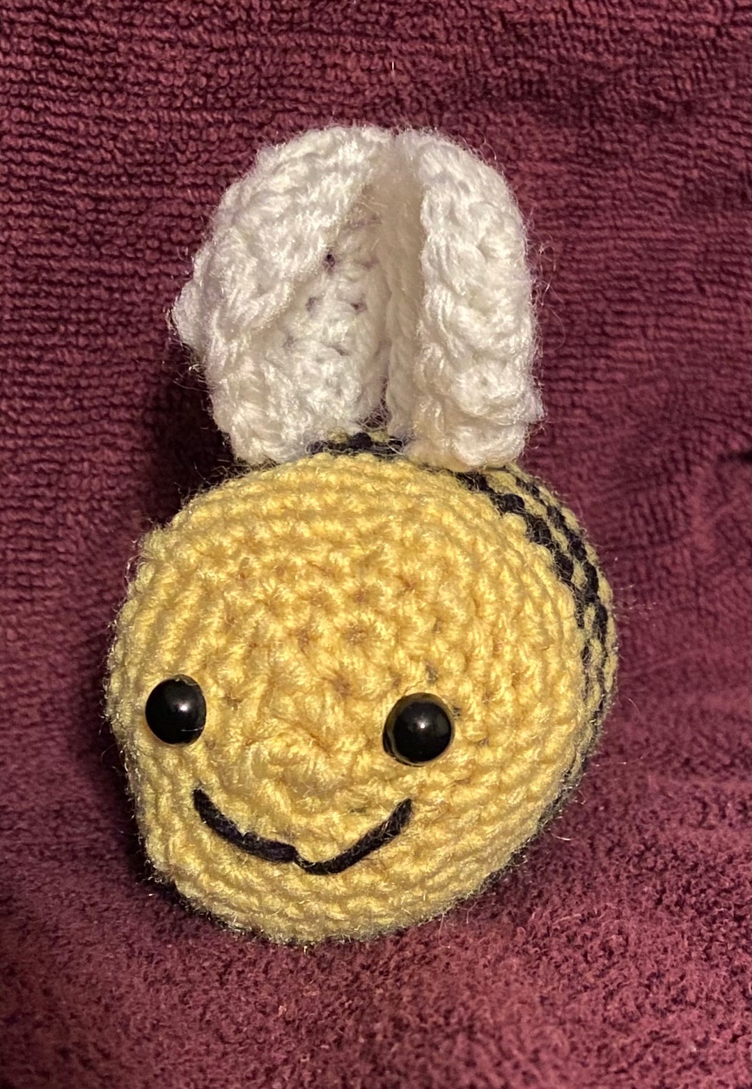 Bee. Bumble Bee. Amigurumi. Hand Crocheted Chunky Lil Bee, Bumble Bee ...
