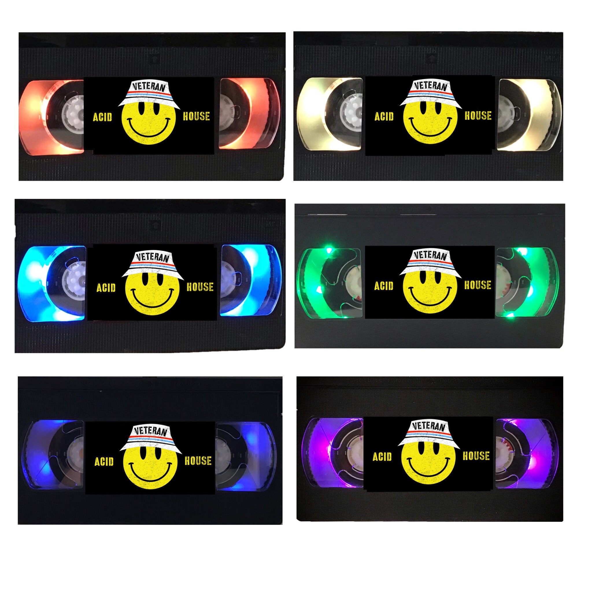 ACID HOUSE Smiley Face Rave Vhs Lamp Old Skool Summer of - Etsy