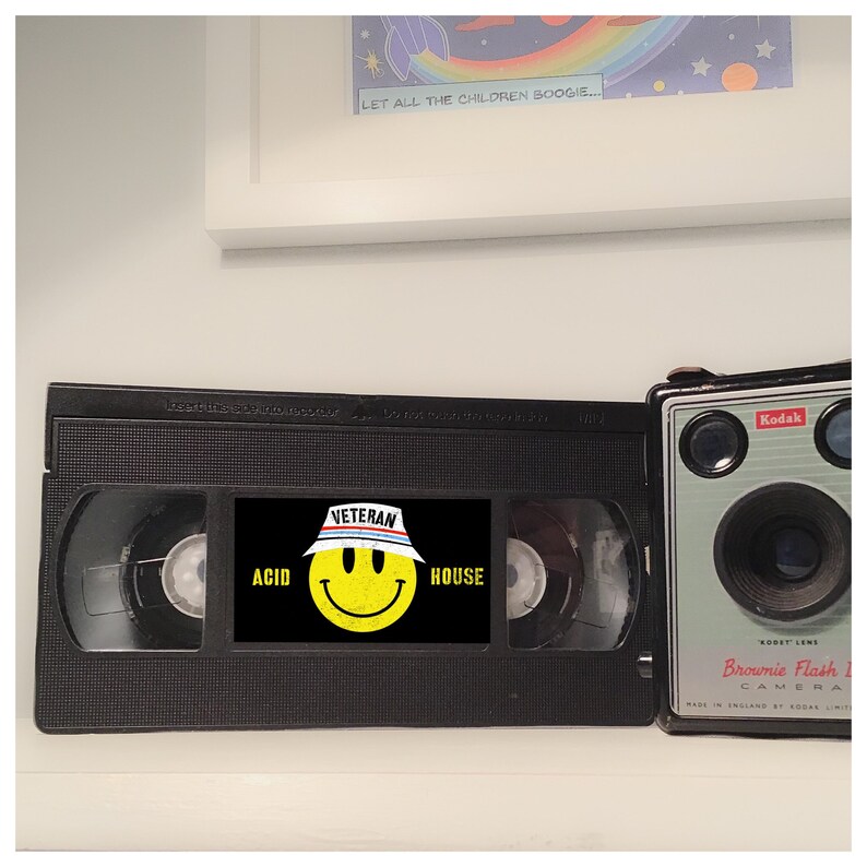 ACID HOUSE smiley face rave vhs lamp old Skool rave 90s acid | Etsy