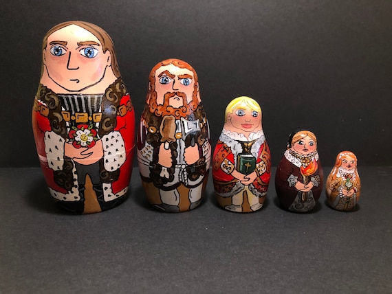 The Tudor Monarchy Nesting Dolls - Etsy