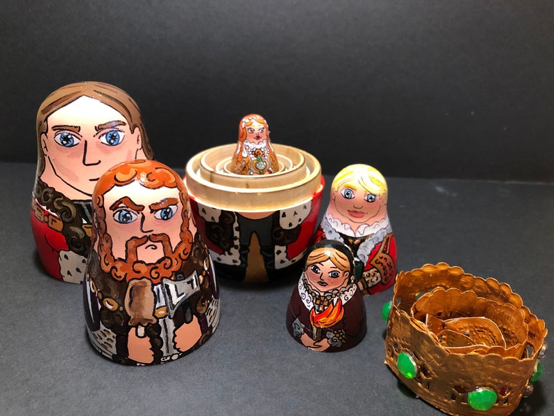 The Tudor Monarchy Nesting Dolls - Etsy