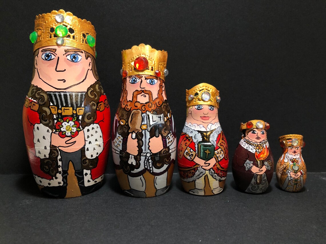 The Tudor Monarchy Nesting Dolls - Etsy