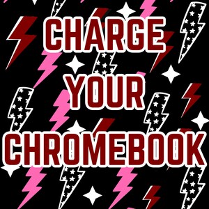 Charge Your Chromebook Poster: Preppy Classroom Decor (digital Download ...