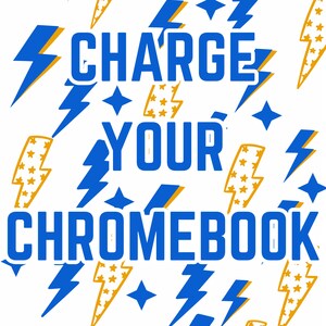 Charge Your Chromebook Poster: Preppy Classroom Decor (digital Download ...