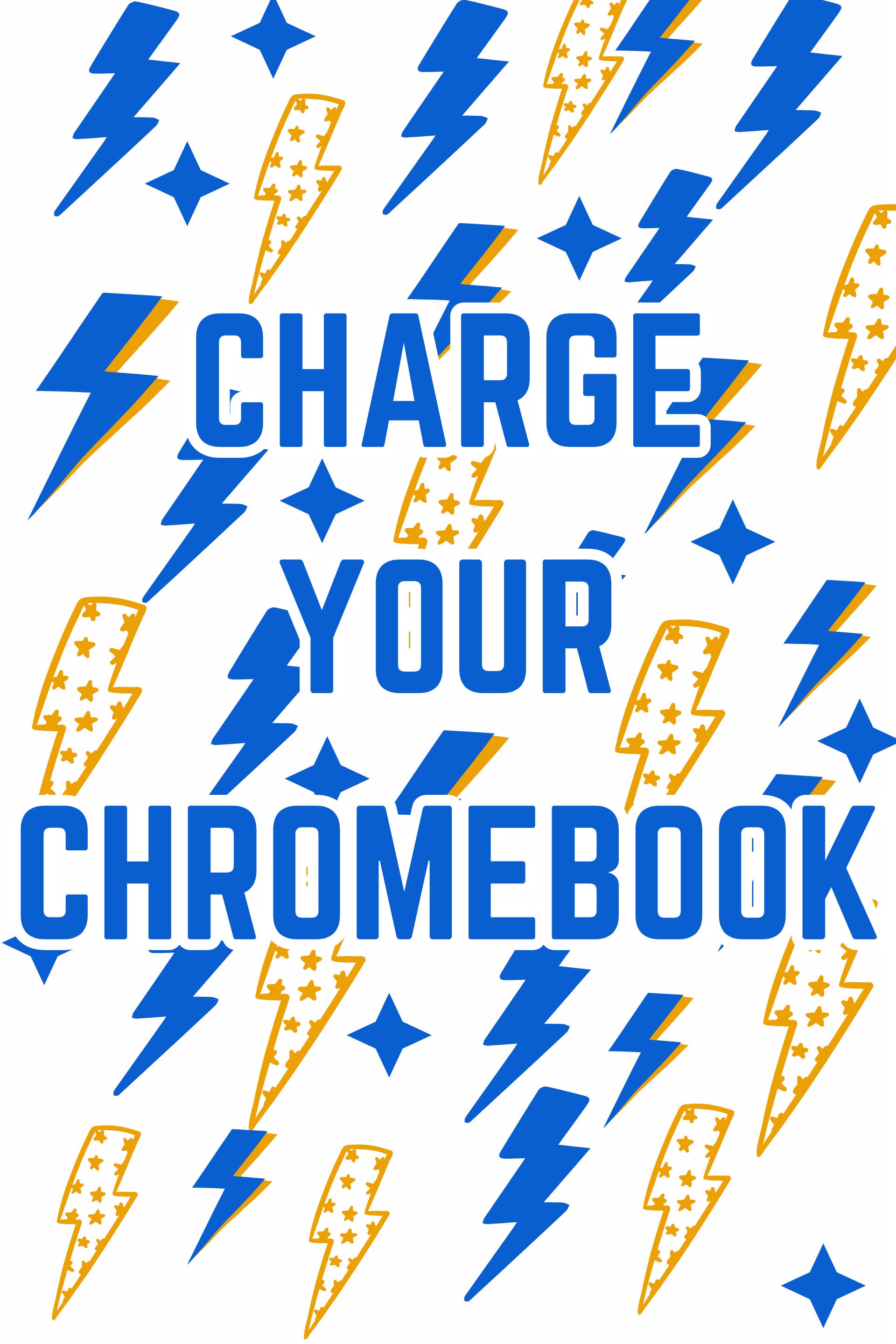 Charge Your Chromebook Poster: Preppy Classroom Decor (digital Download ...