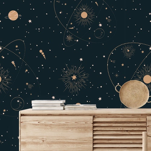 Star Chart Wallpaper Star Map Wall Mural Sky Chart Wall | Etsy Australia