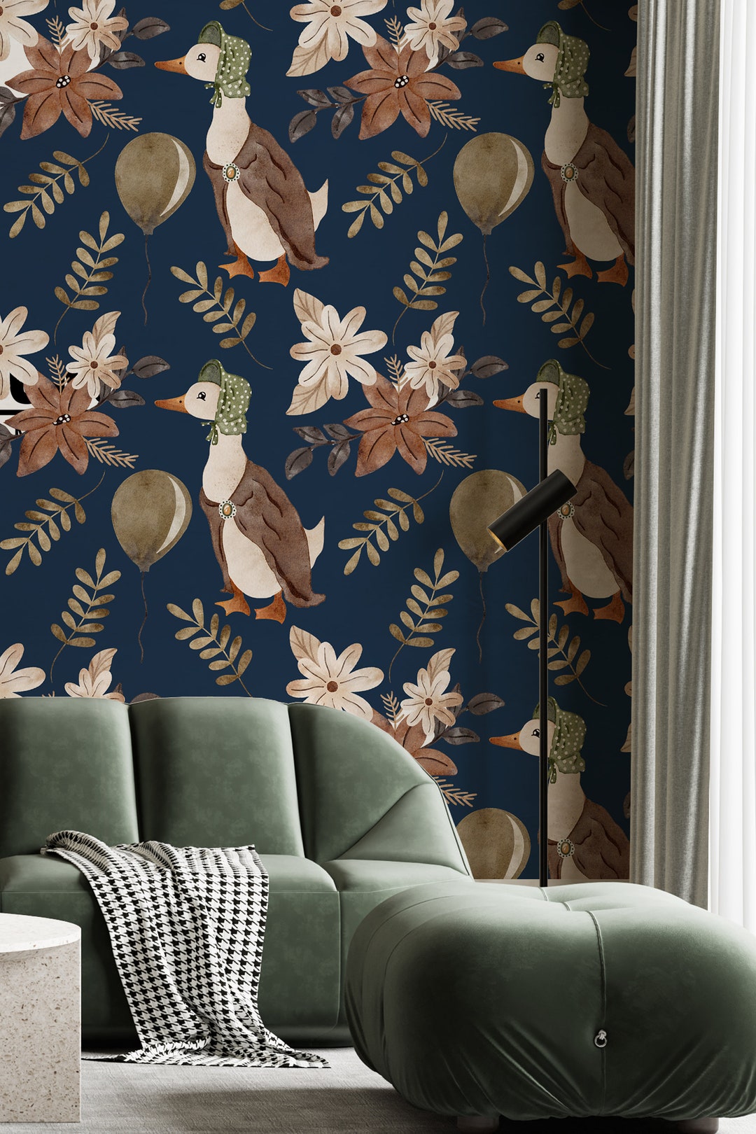 Vintage Goose Wallpaper Peel and Stick Vintage Removable - Etsy