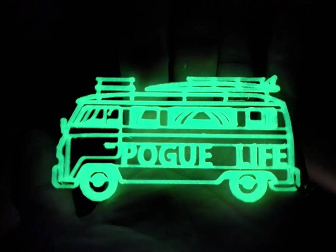 Pogue Life Keychain | Outer Banks VW Van | Glow in the Dark | - Etsy
