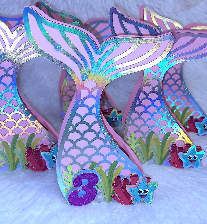 Mermaid Tail Party Favor Boxes. Mermaid Tail Boxes for Candy or ...