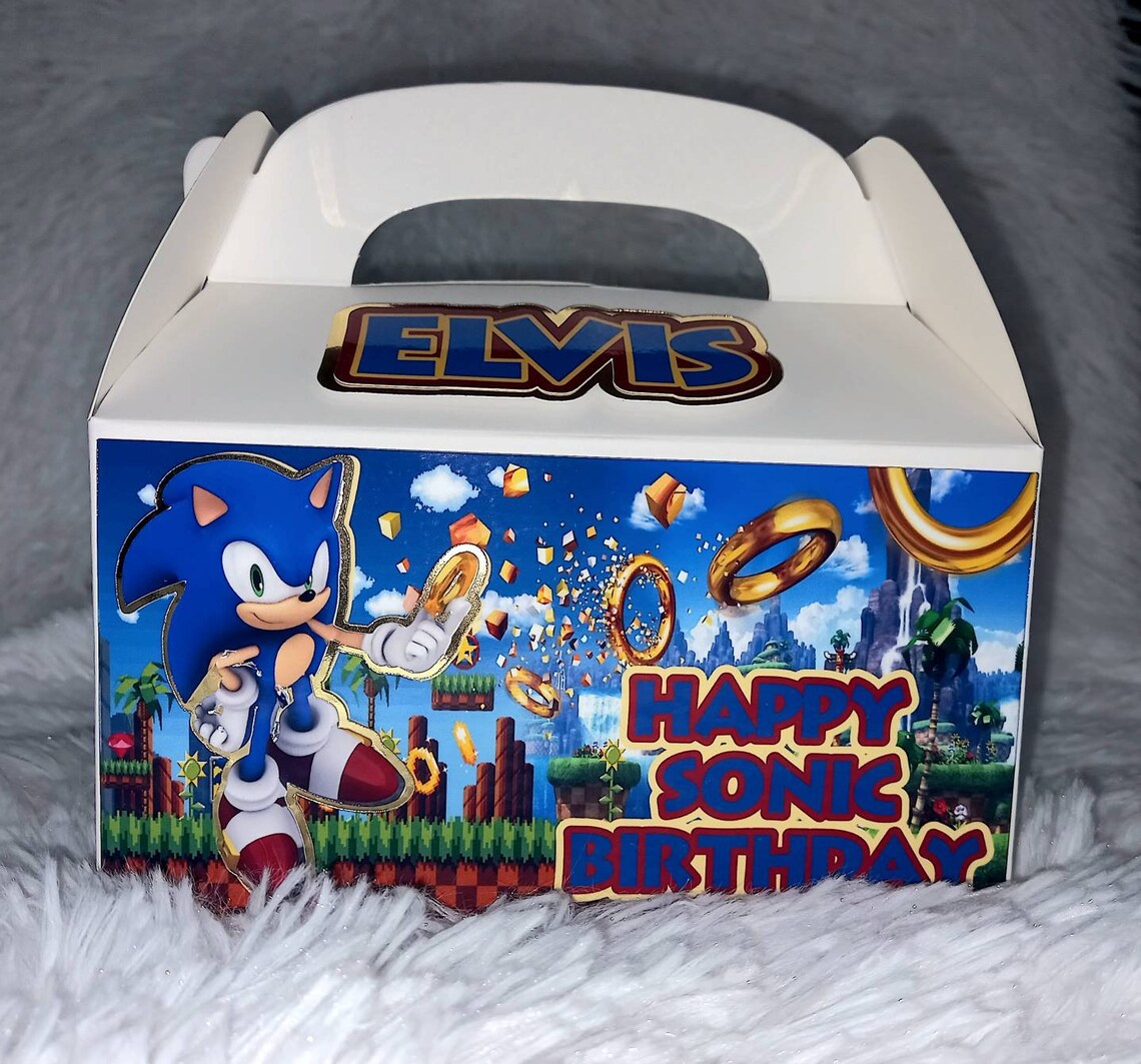 Sonic Gable Boxes; Sonic Birthday Decor - Etsy