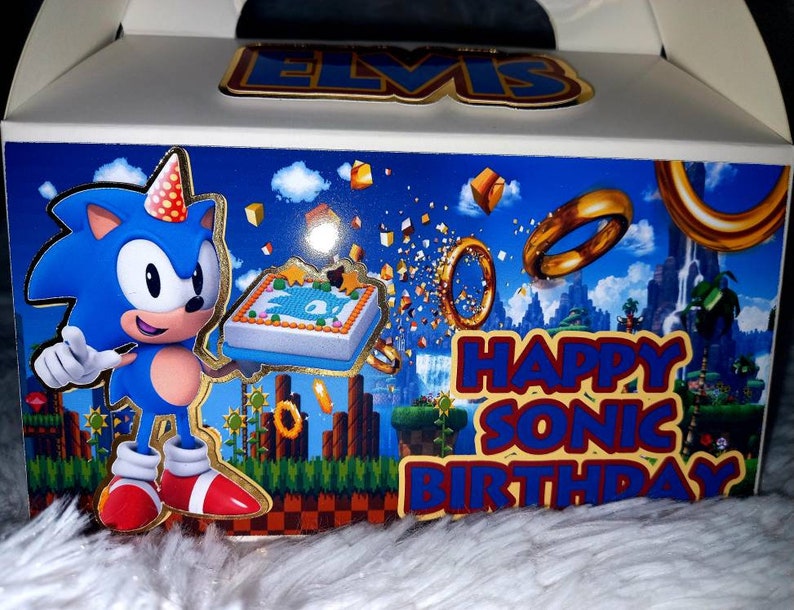 Sonic Gable Boxes; Sonic Birthday Decor - Etsy