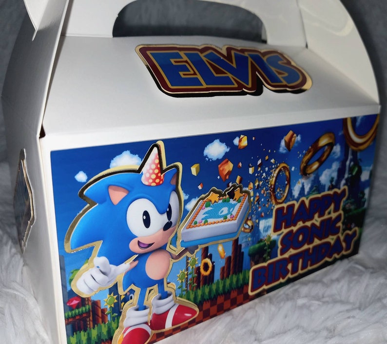 Sonic Gable Boxes; Sonic Birthday Decor - Etsy