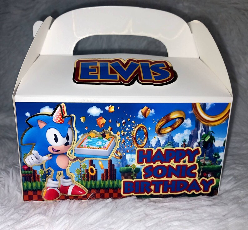 Sonic Gable Boxes; Sonic Birthday Decor - Etsy