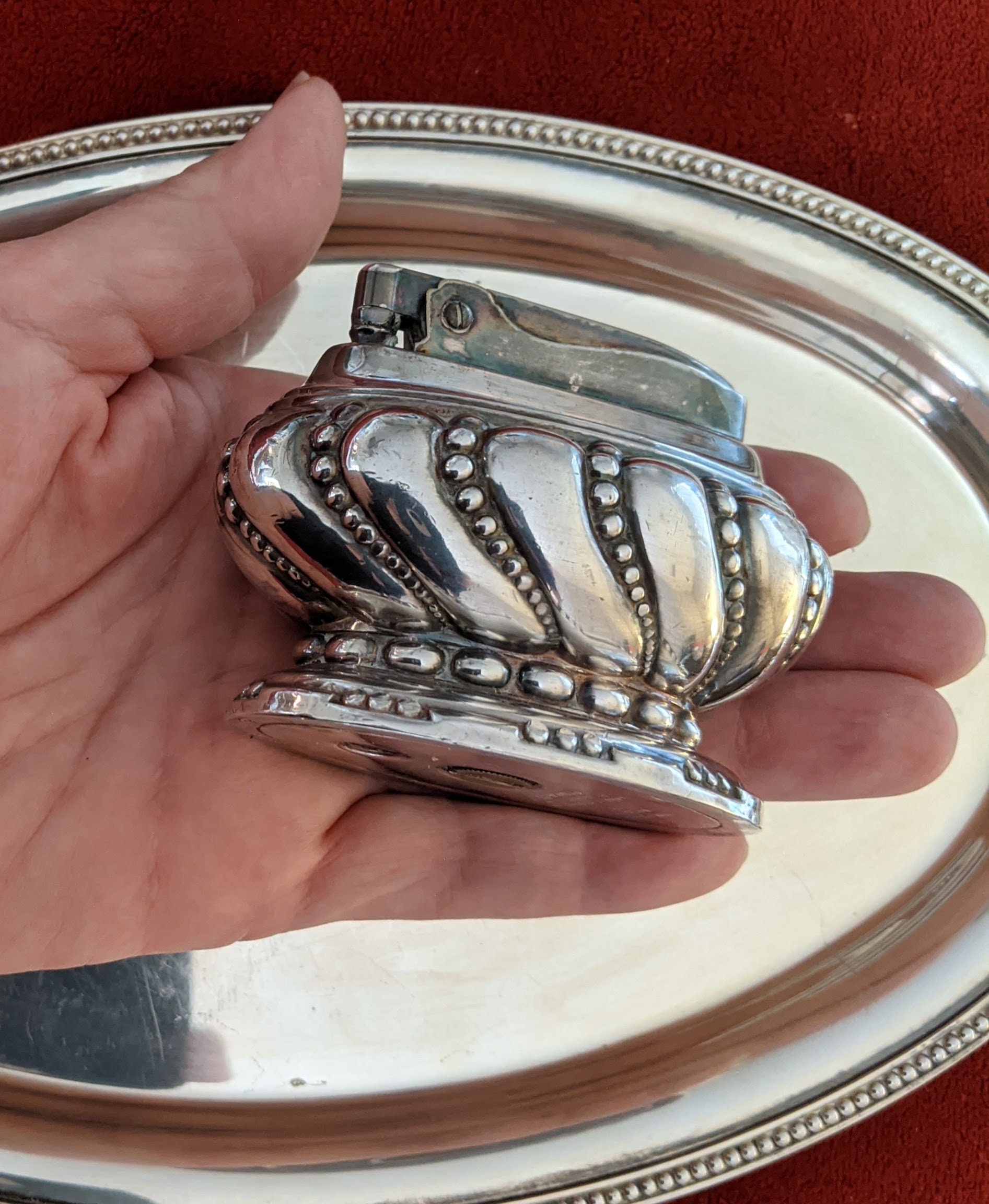 SALE Silver Plate Vintage Ronson Lighter CROWN Art Deco - Etsy