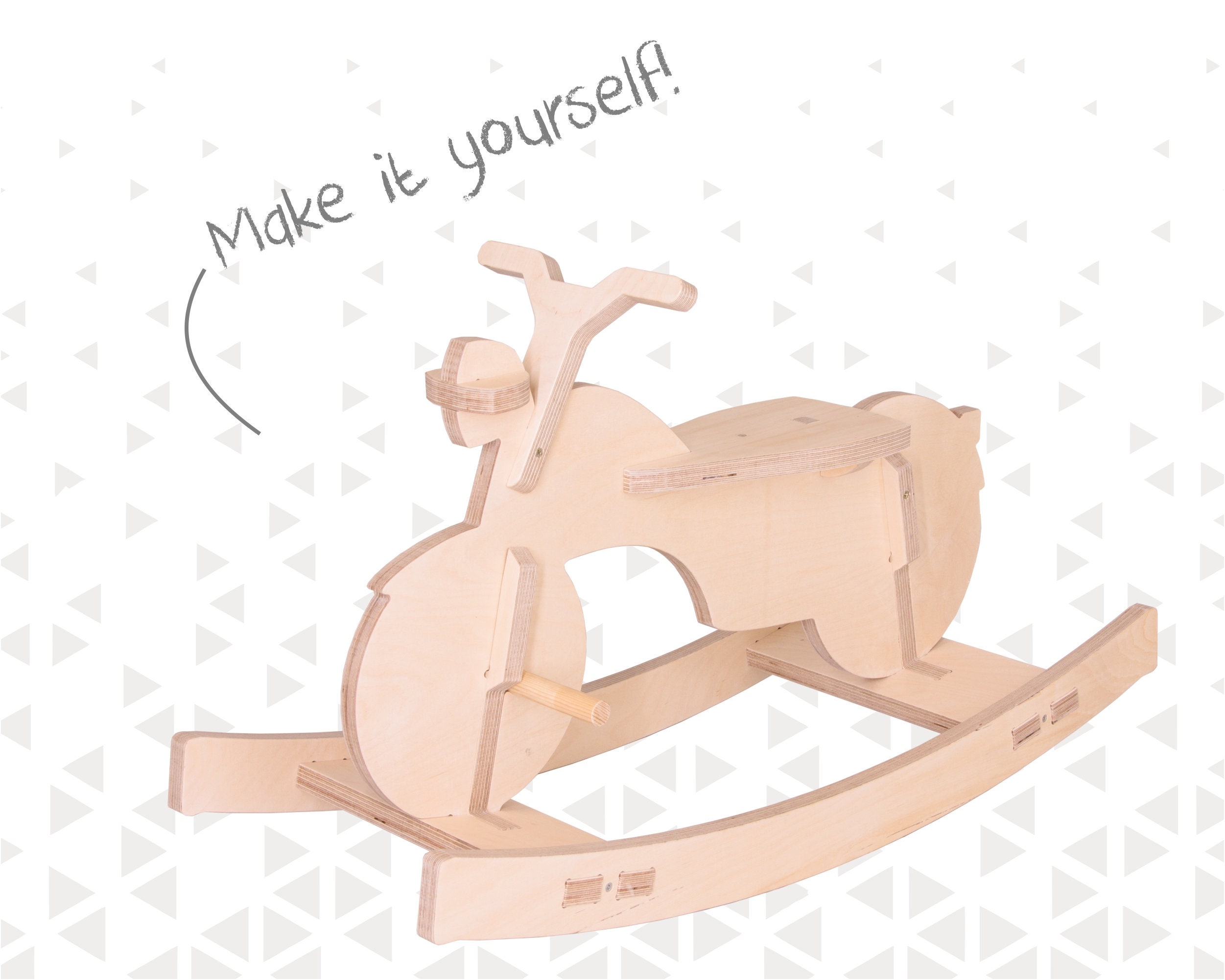 Wooden Rocking Motor - DIY Toy Making Plans (ai, Dxf, Eps, Pdf and Svg ...