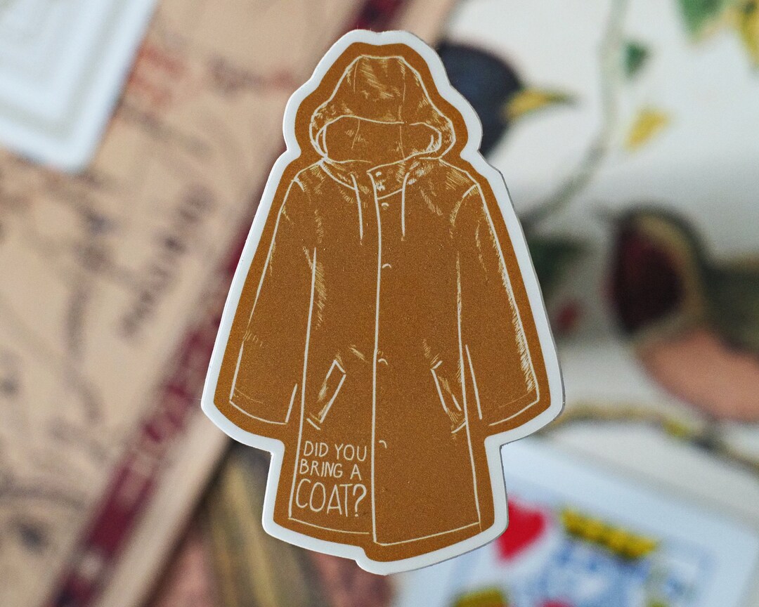 Rain Coat Sticker — Waterproof Vinyl Sticker - Etsy