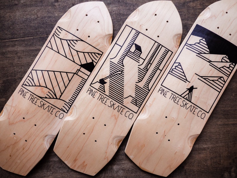 Handmade Cruiser Deck — Timber — Pine Tree Skate Co. - Etsy