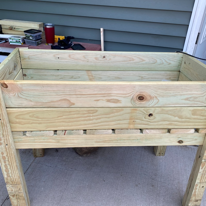 Wood Raised Plant Bed - Etsy