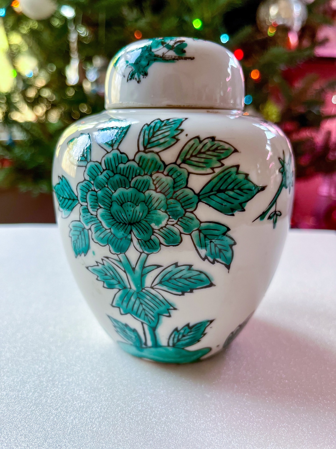 Stunning Antique Ginger Jar With Lotus Flowers - Etsy