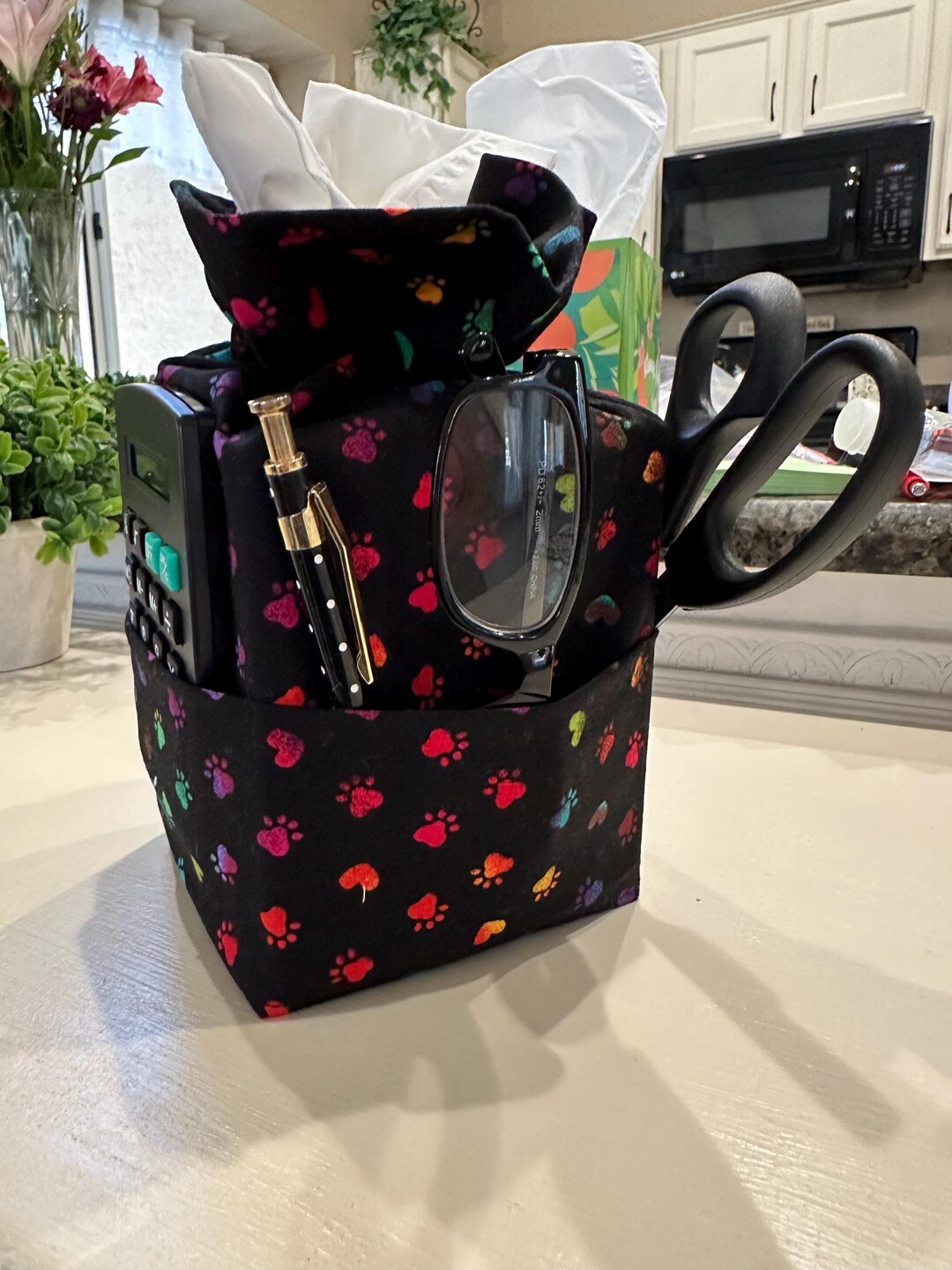 Tissue Box Cover With Pockets - Get Well Gift - Office Tissue Box and ...