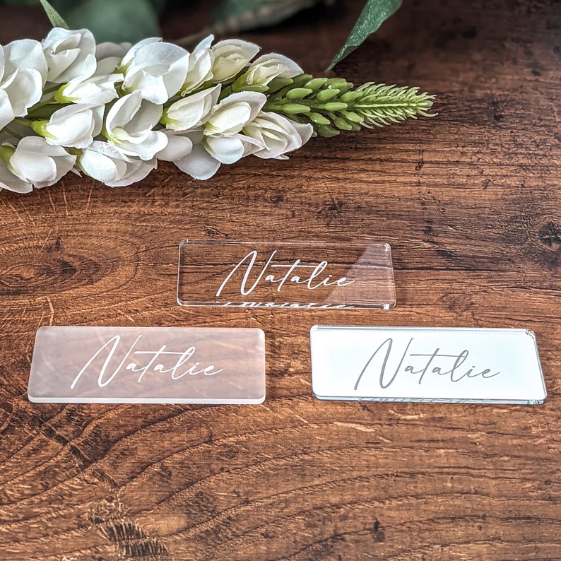 Acrylic Table Place Name Wedding Table Décor Personalised - Etsy UK