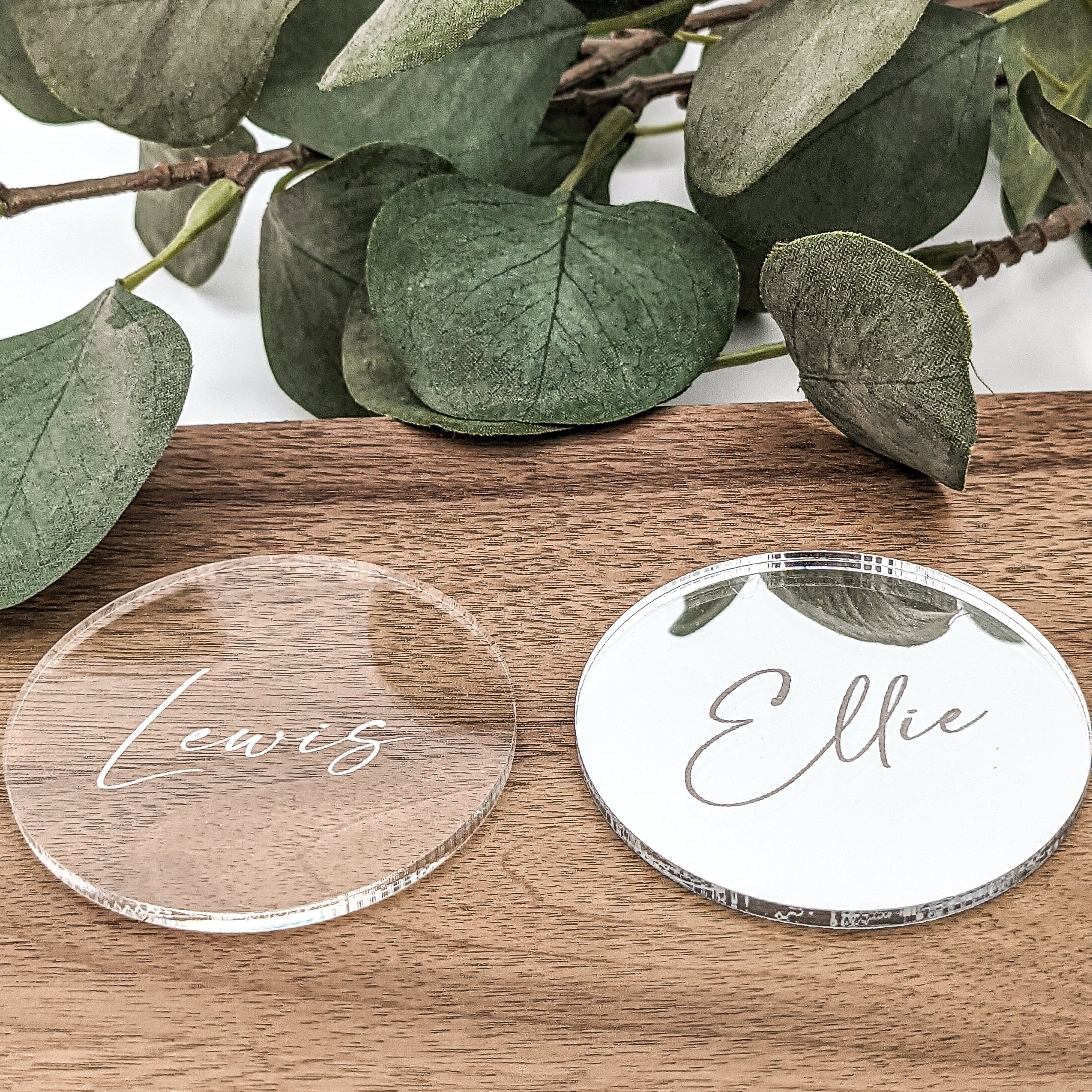Acrylic Table Place Name Wedding Table Décor Round - Etsy UK