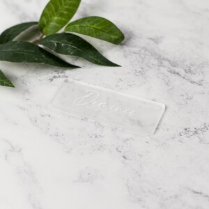Acrylic Table Place Name, Wedding Table Décor, Personalised Place Card ...
