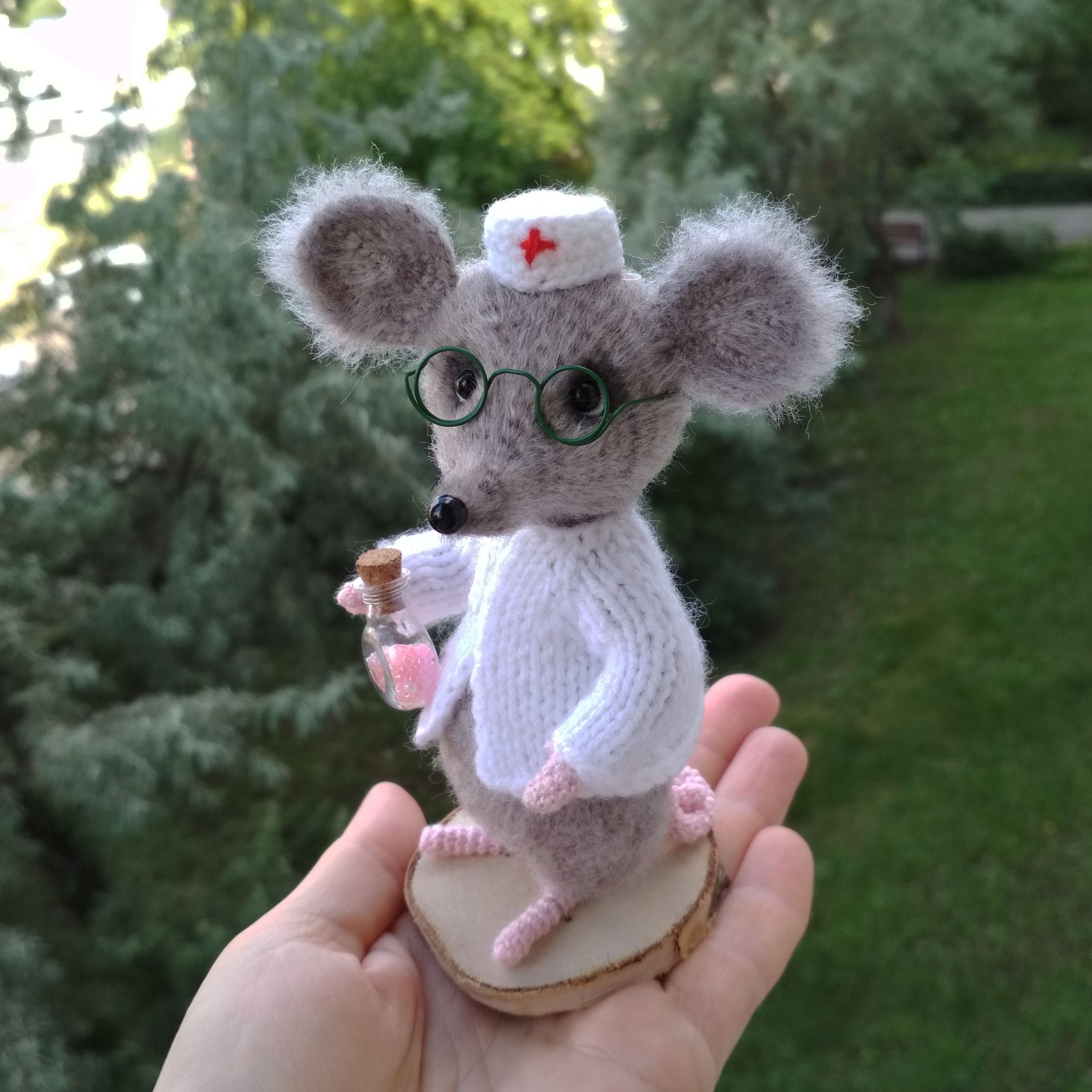 Unique gift rat toys rat lover doctor gift white gray | Etsy