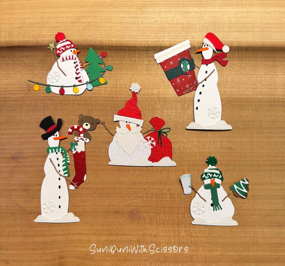 5 Snowmen - Twig & Stump for Christmas - Etsy