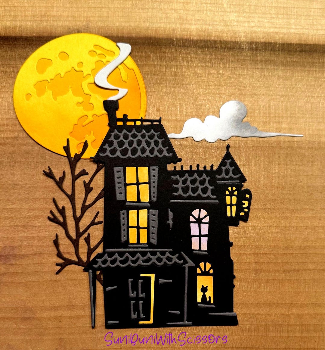 Haunted House Die Cut - Etsy