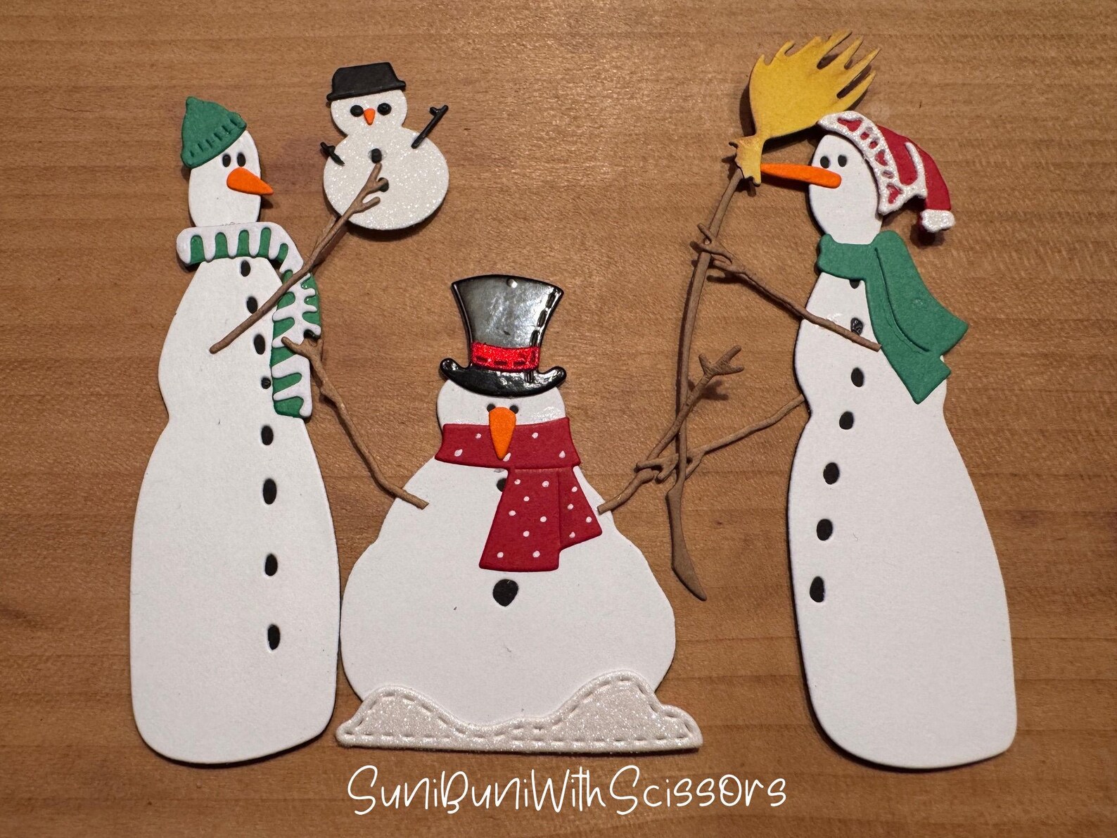 8 Snowmen Cutouts - Twig & Stump for Christmas - Etsy