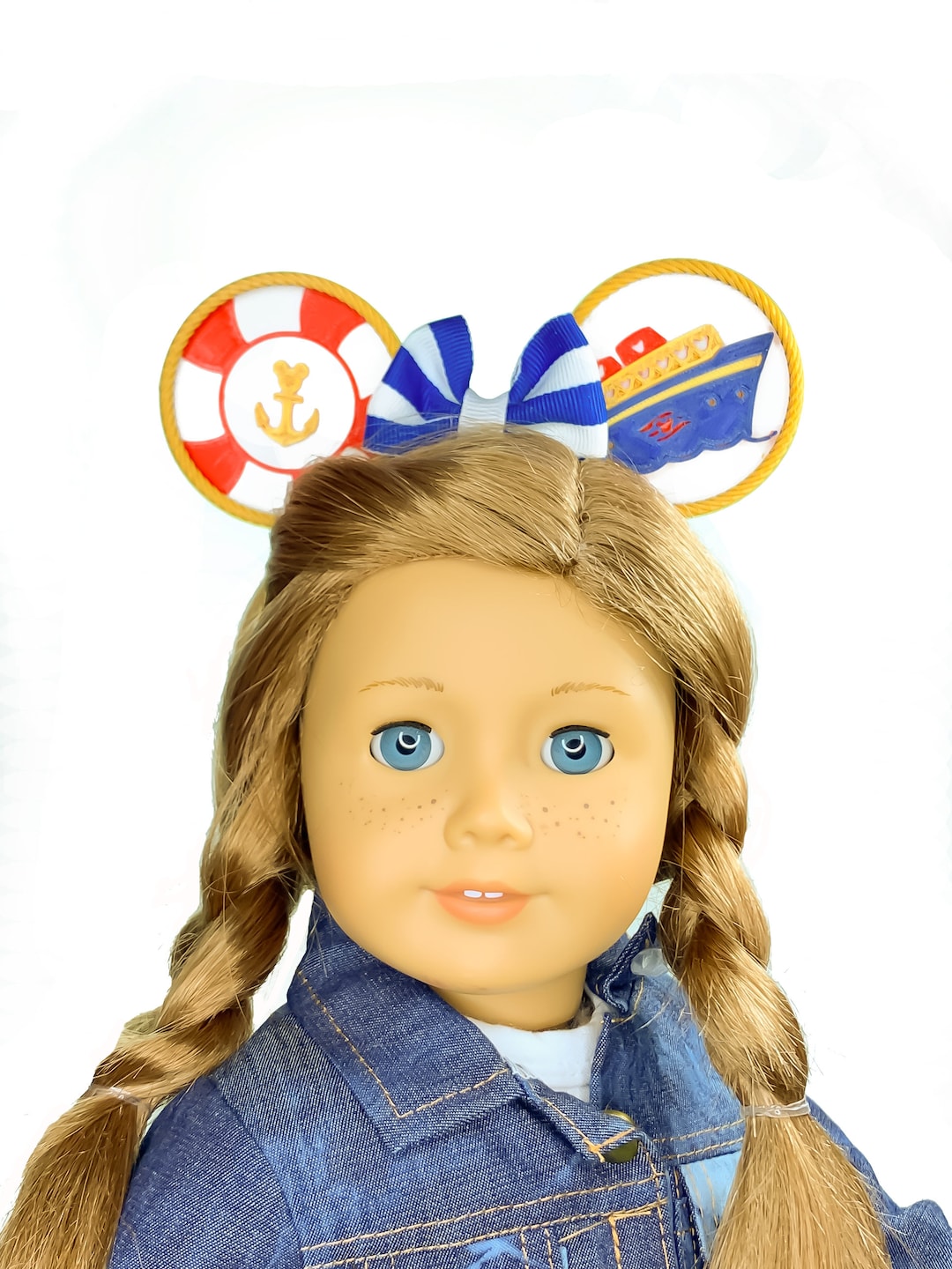 Mickey Ears for 18" Doll, Cruise Theme, Headband Fits Most 18" Dolls ...