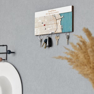 Housewarming Gift First Home, Magnetic Key Holder for Wall, Custom ...