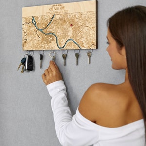 Housewarming Gift First Home, Magnetic Key Holder for Wall, Custom ...