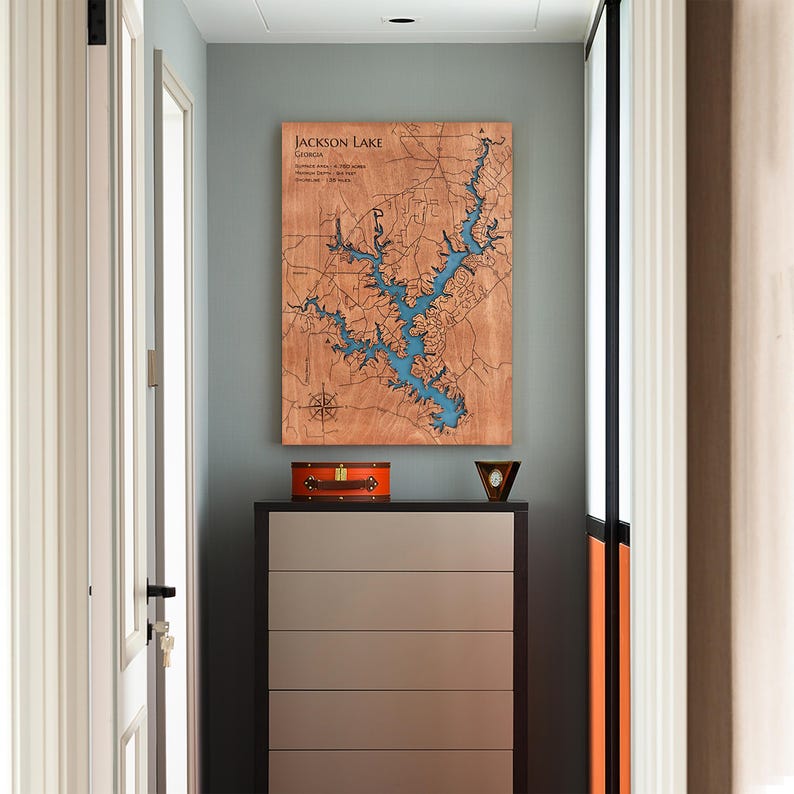 Wisconsin Lake House Gift, Personalized Any Lake/river Map: Wood ...