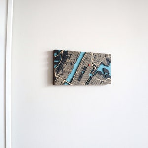 Key Holder for Wall, Custom City Wood Map Magnetic Key Organizer ...