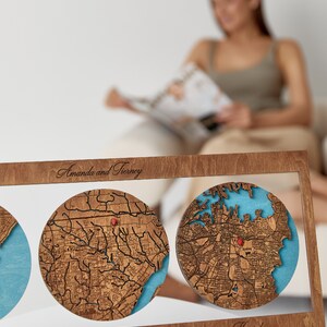 Valentine's Day Gift for Husband, Unique Home Gift, First Date Map Gift ...