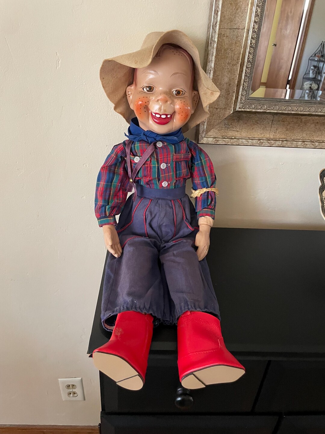 Original Vintage 1950s 20 Composition Howdy Doody Cowboy Doll Sleep ...