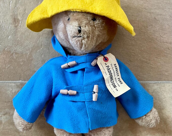 Eden Toys Original 1975 Paddington Bear W Yellow Hat 18" Tall Original ...